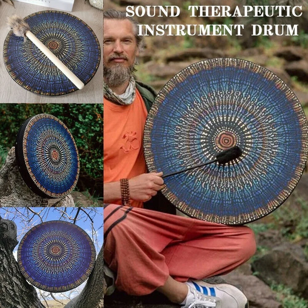 Creative-Wooden-Handmade-Shaman-Drum-with-Drum-Stick-Siberian-Drum ...