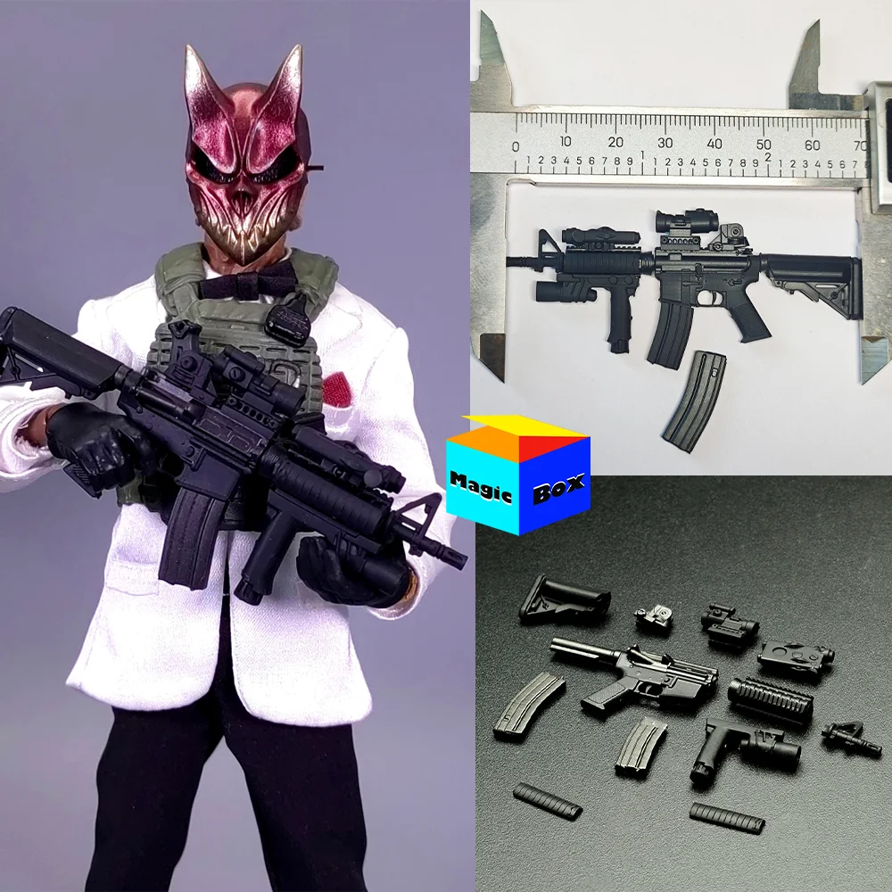 MK18 1/12 Scale 7cm Assembly Gun Special Forces Model Soldier Weapon ...