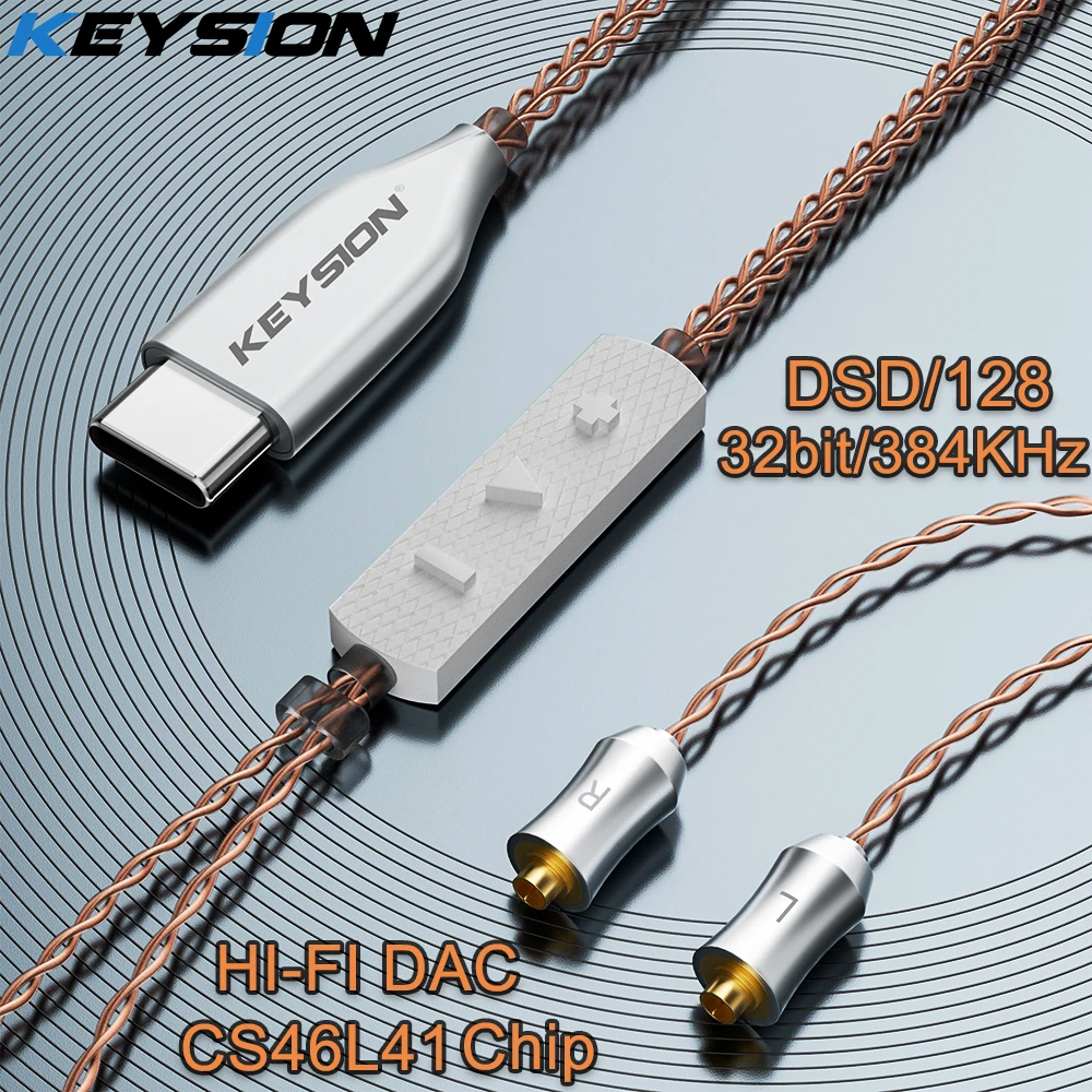 KEYSION-Cable-de-auriculares-tipo-C-a-MMCX-DSD128-HIFI-DAC-decodificaci ...