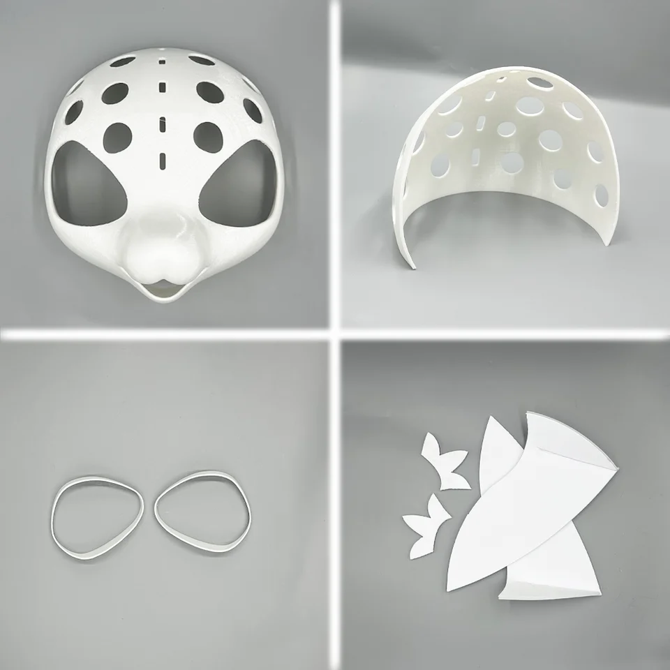 Animal Costume Head Base 3D Printed Fursuit Head Base Mask - DIY Furry ...