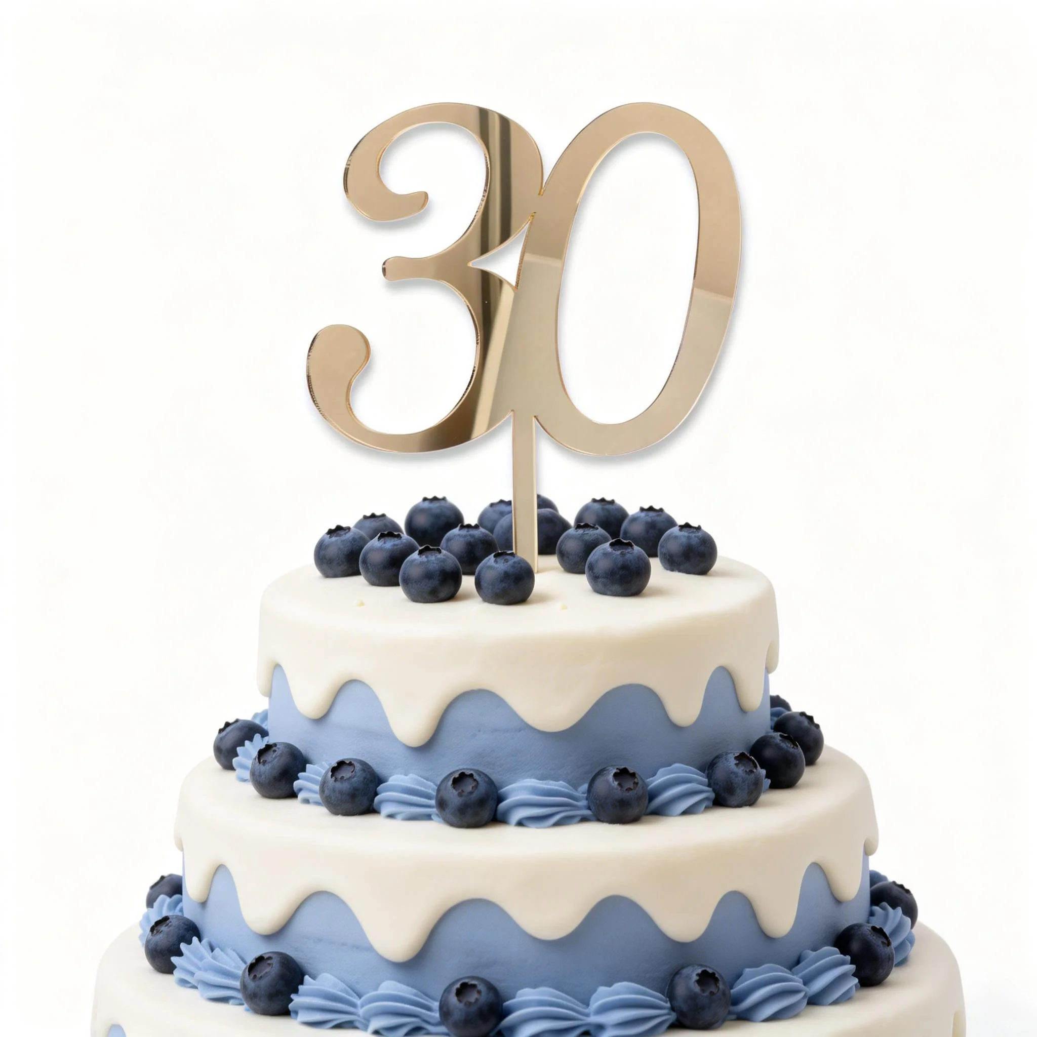Happy 30th Birthday Cake Topper Gold Acrylic Cheers to 30 Years Cake ...
