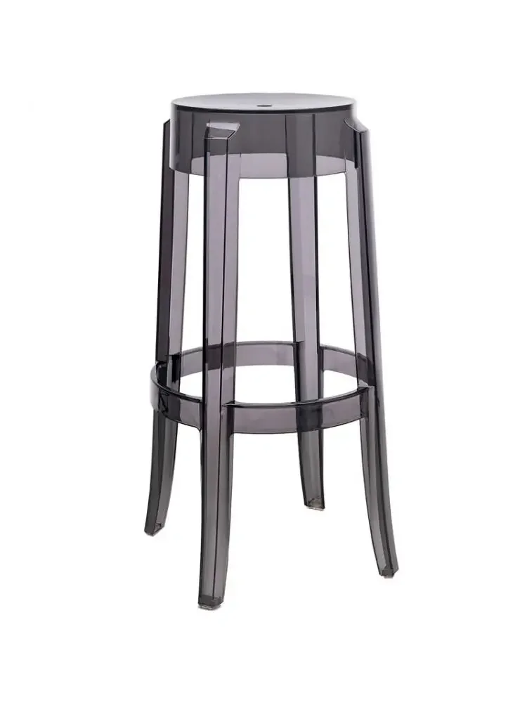 Transparent-Bar-Stool-Nordic-Ghost-Plastic-High-Stool-Charles-Round ...