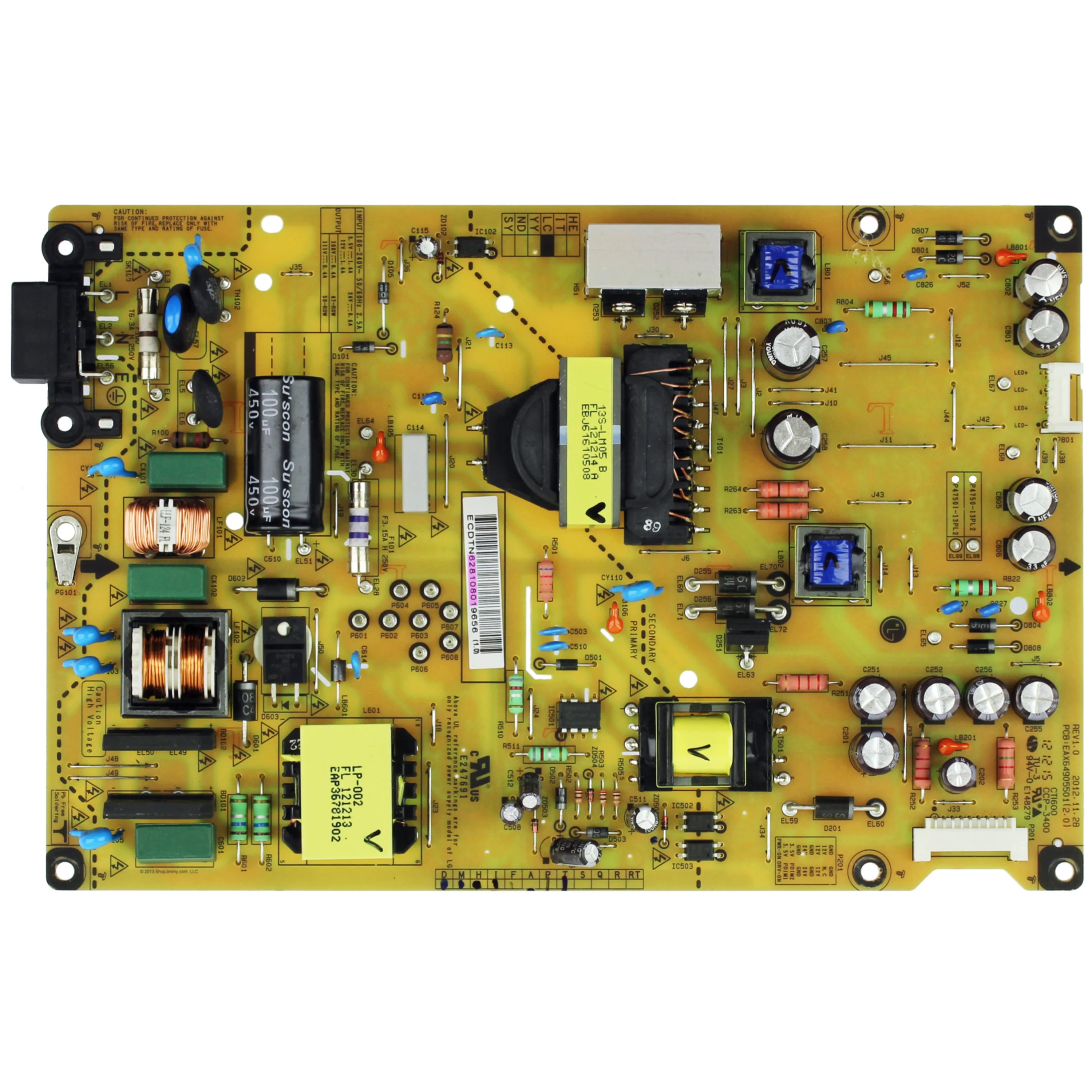 Genuine-Original-EAY62810801-EAX64905501-2-0-Power-Supply-LED-Board-for ...