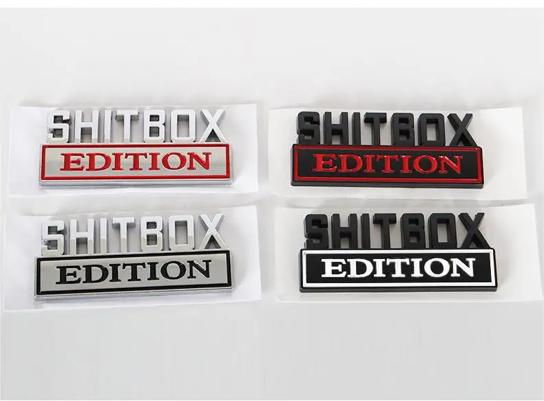 1X 3D ABS Emblem SHITBOX EDITION Badge Car Tail Side Sticker ...