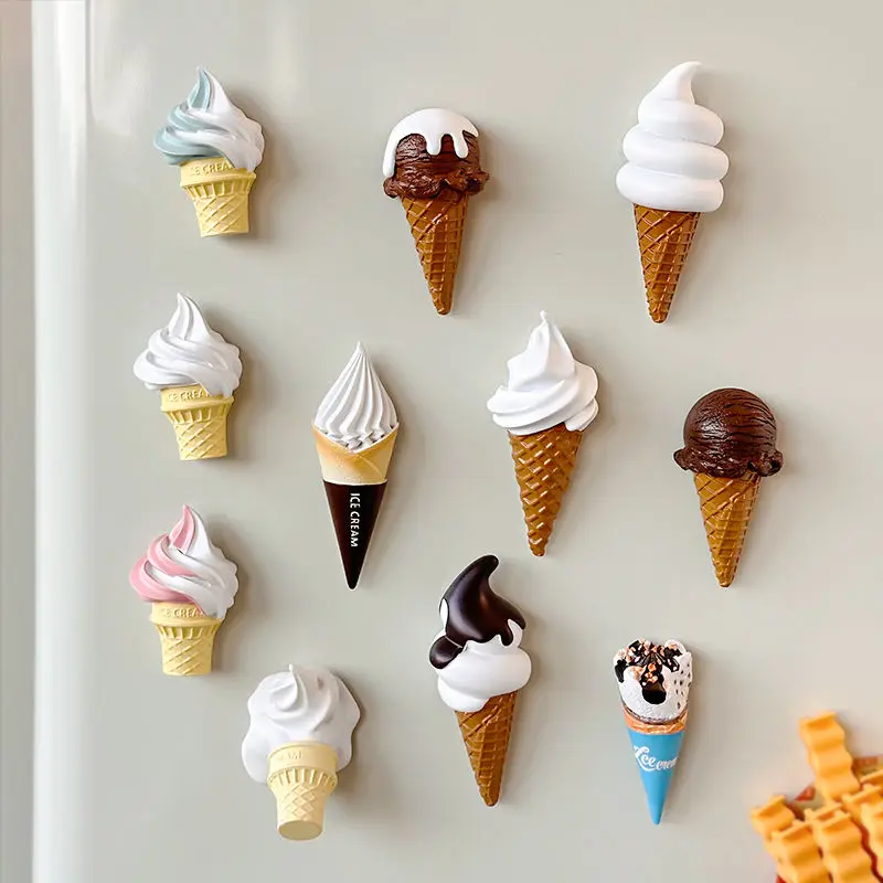 Simulation-Ice-Cream-Refrigerator-Stickers-Fruit-Flavor-Cone ...