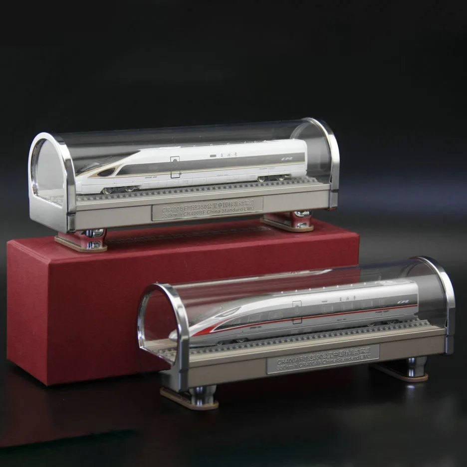 Fuxing High speed Railway Model CR400AF Red Dolphin Golden Phoenix Train Static Toys Model ...