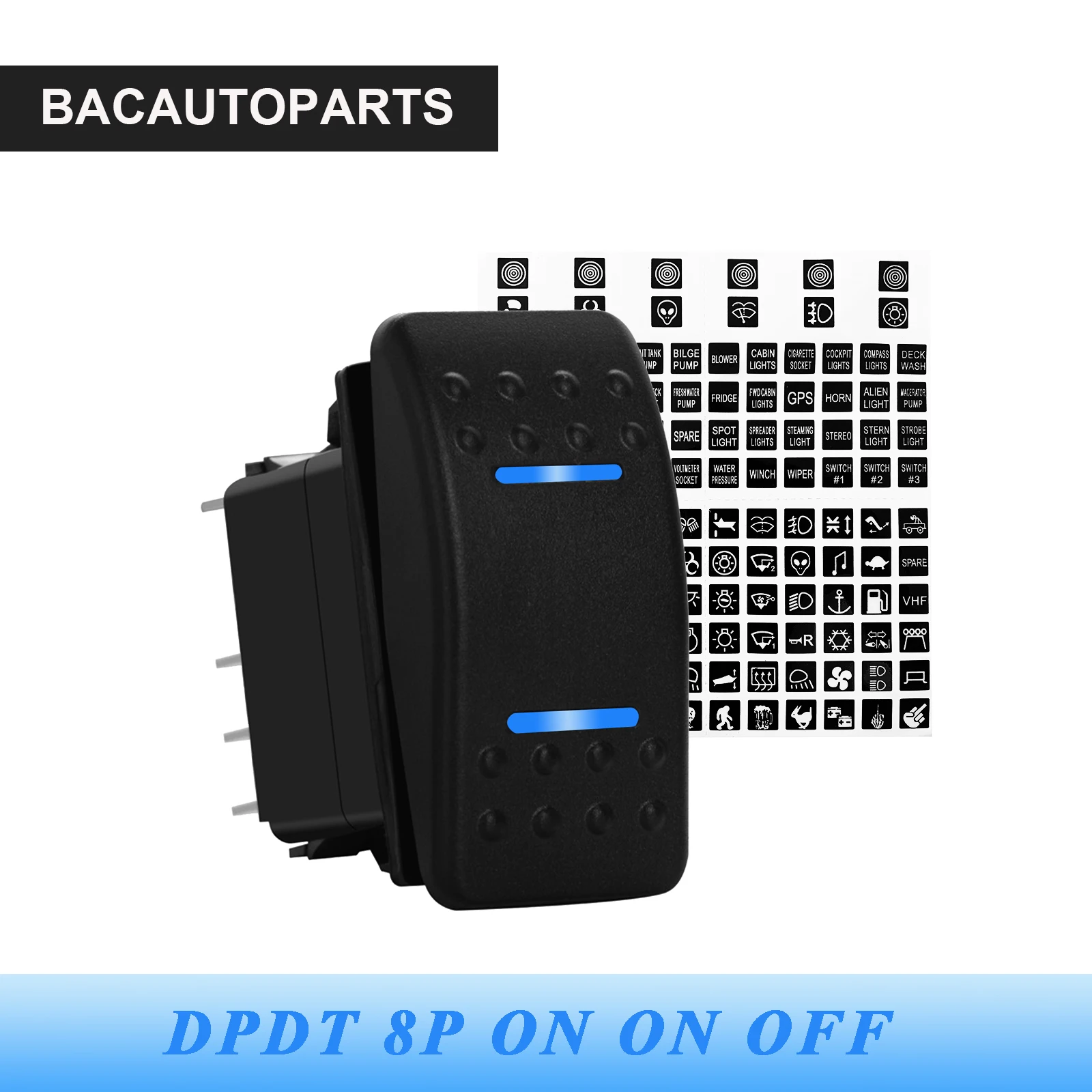Dual-Blue-Led-8P-ON-ON-OFF-Rocker-Toggle-Switch-with-Luminous-Stickers ...