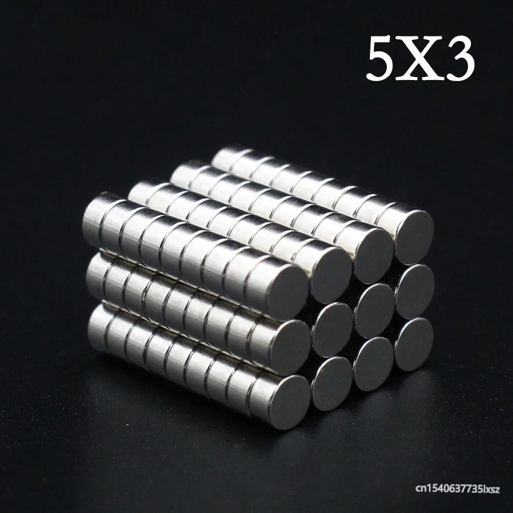 20-30-50-80-100-Pcs-5X3-Neodymium-Magnet-5mm-x-3mm-N35-NdFeB-Round ...