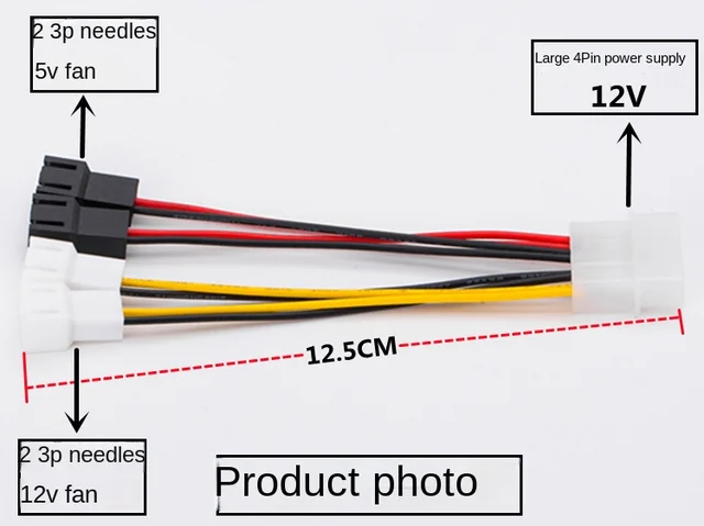 Pc Case Fan Molex Wiring 1pcs 4 Pin Molex To 3 Pin Fan Power Cable