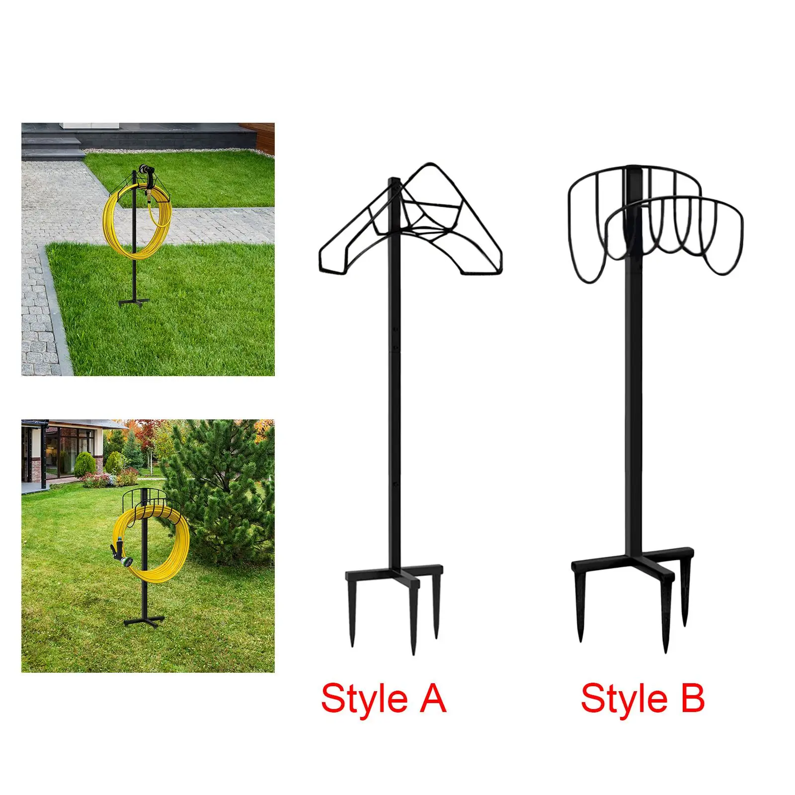 Heavy-Duty-Garden-Hose-Holder-Hose-Stand-Freestanding-Storage-Rack ...