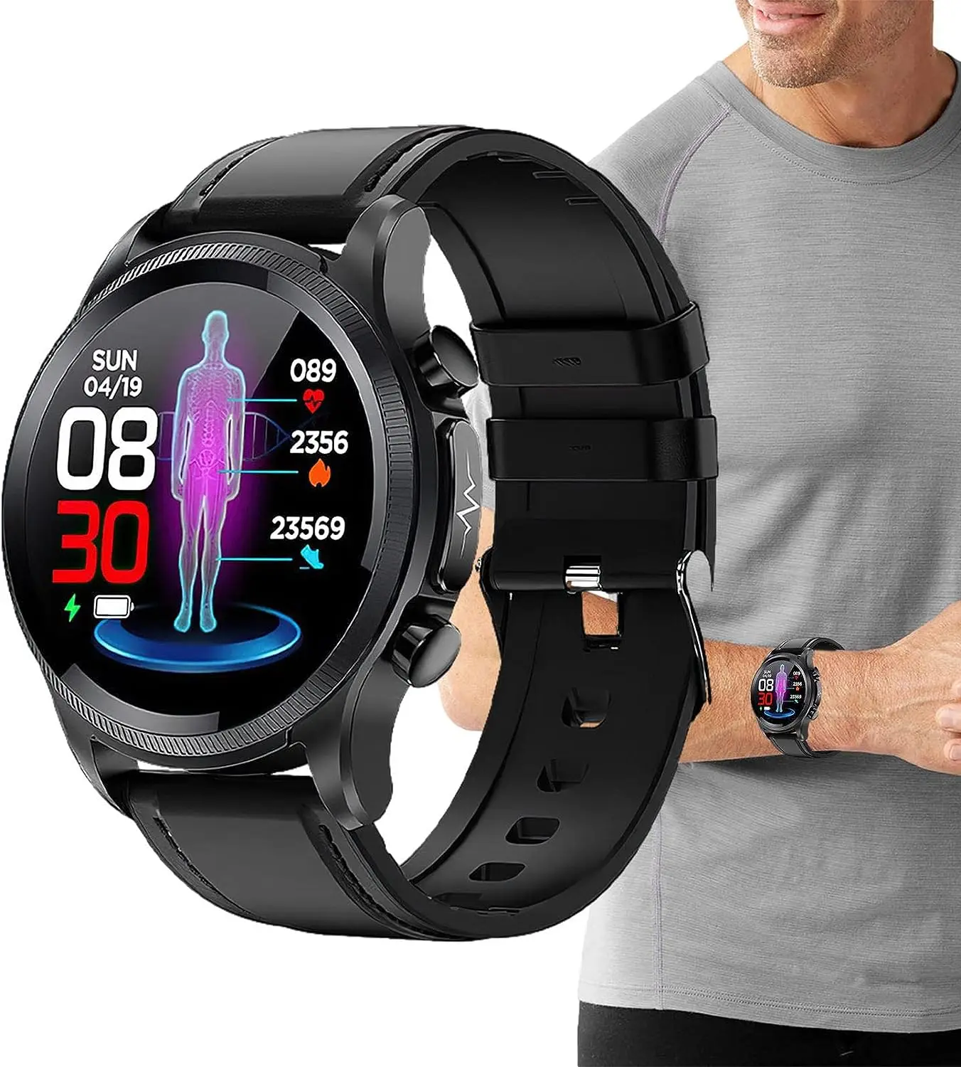 Blutzucker-uhr-Geekran-nicht-invasiver-Blutzucker-test-Smartwatch-Mode ...