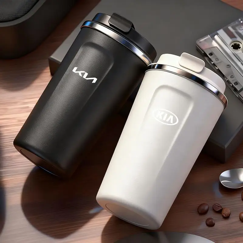 KIA Car Portable Coffee Cup Laser Car Logo Insulated Mug For KIA EV6 ...
