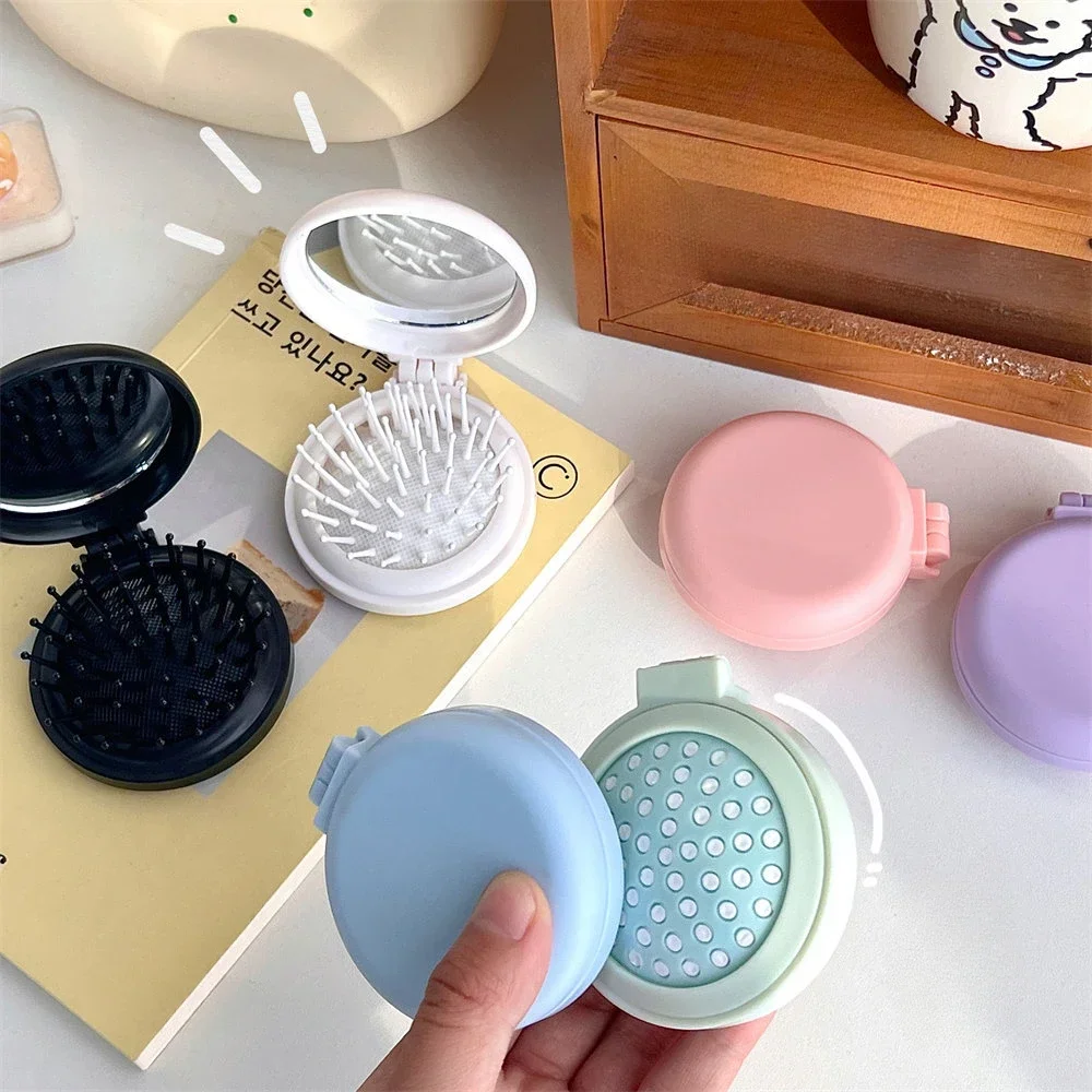 Small-Size-Hair-Comb-with-Folding-Mirror-Traveling-Portable-Massage ...