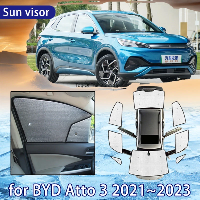 Car Sun Shade for BYD Atto 3 EV 2021 2022 Yuan Plus 2023 Full Coverage ...