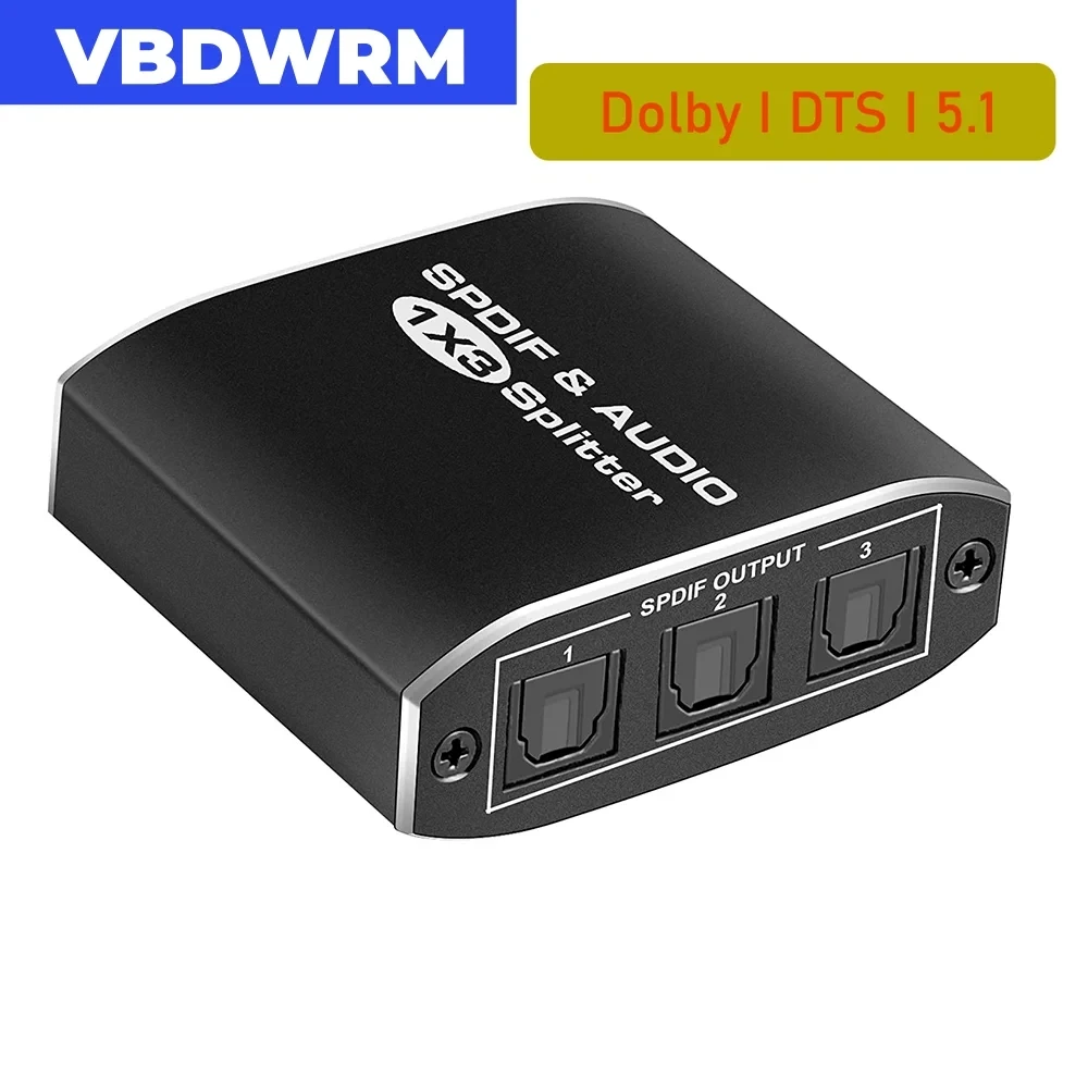 Digital-SPDIF-Optical-Audio-Splitter-Aluminum-Alloy-Toslink-Splitter ...