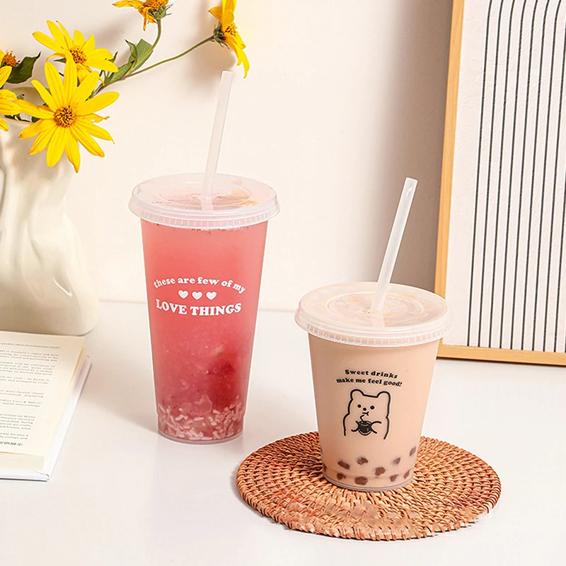 Kawaii-Water-Bottle-For-Coffee-Juice-Milk-Tea-Cute-Plastic-Cold-Cups ...