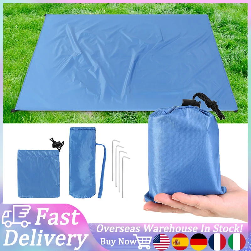 Waterproof-Beach-Mat-Pocket-Beach-Blanket-Lightweight-190T-Polyester ...