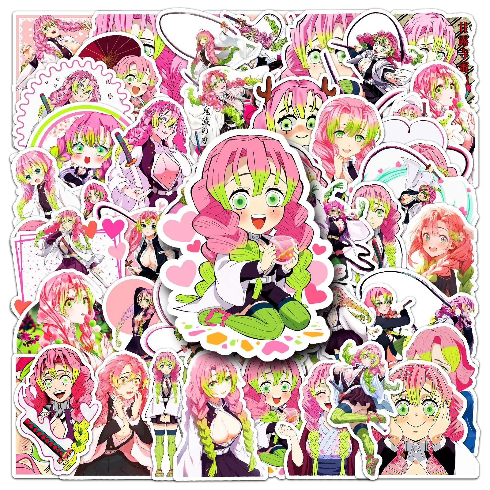 50-Pcs-Anime-Demon-Slayer-Kanroji-Mitsuri-Cartoon-Sticker-DIY-Creative ...