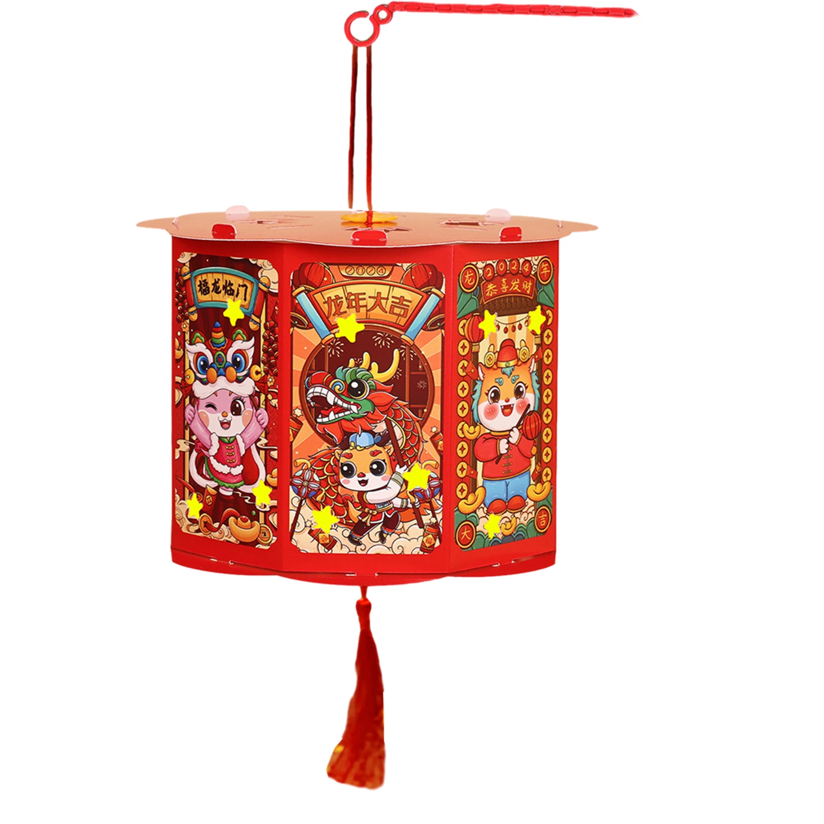 Year Of Snake Lanterns 2025 2PCS Chinese New Year Lanterns DIY Kit With ...