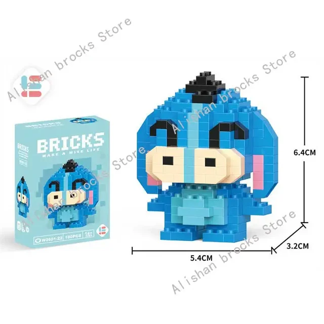 Stitch Mickey Mouse Winnie the Pooh Building Blocks Anime Characters ...