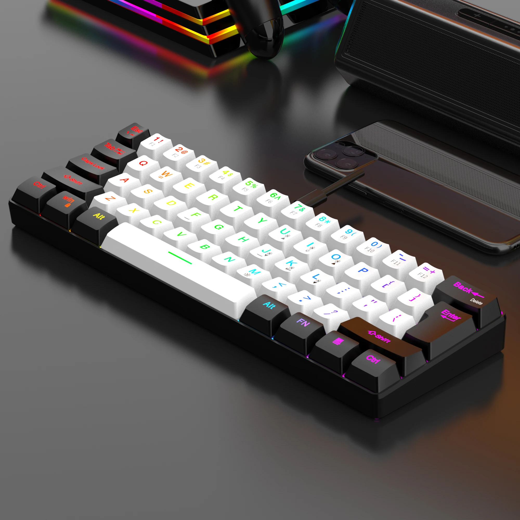 Keyboard-game-berkabel-60-keyboard-mini-ultra-kompak-backlight-RGB ...