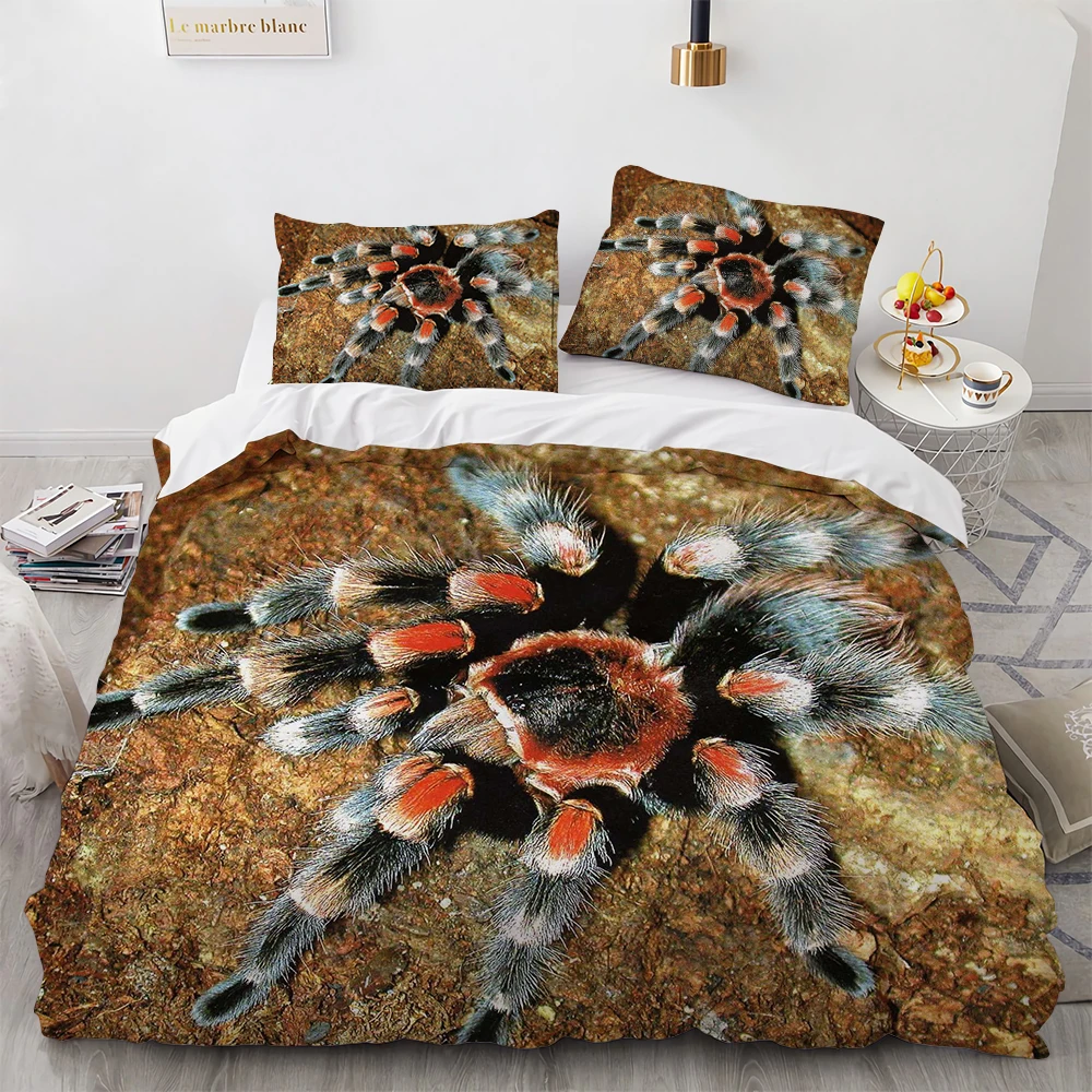 Tarantula-Full Size Microfiber Bedding Set,3D Print, Black, Brown ...