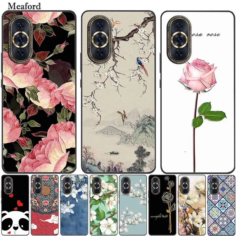 For Huawei Nova 10 Pro Case 3D Flower Emboss Back Cover For Huawei Nova ...