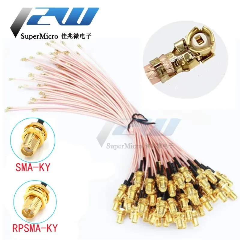 RF U.FL/IPX IPX1 UFL to RP-SMA-KY, SMA Female Male Antenna WiFi Pigtail ...