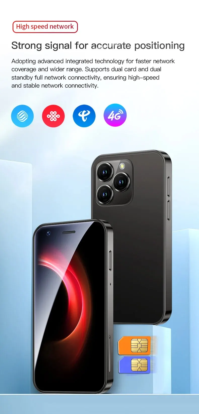 SOYES XS16 Mini 4G LTE Android10.0 Smartphone 3GB RAM 64GB ROM 3" Display 5MP Camera Dual SIM ...