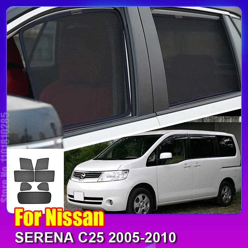 For-Nissan-SERENA-C25-2005-2010-Car-Window-SunShade-Shield-Front ...