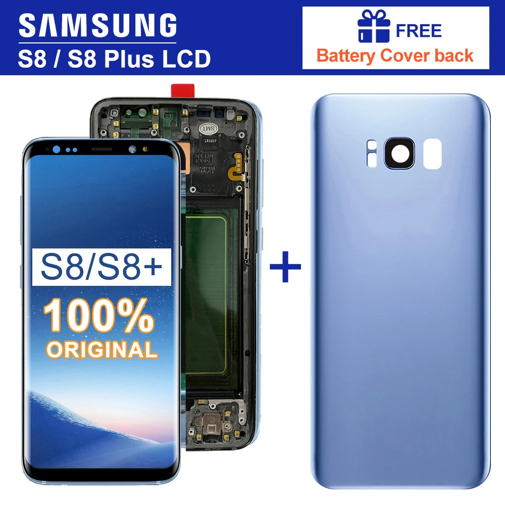 100% Original S8 Lcd With Frame For Samsung Galaxy S8 Plus G955fd G955f ...