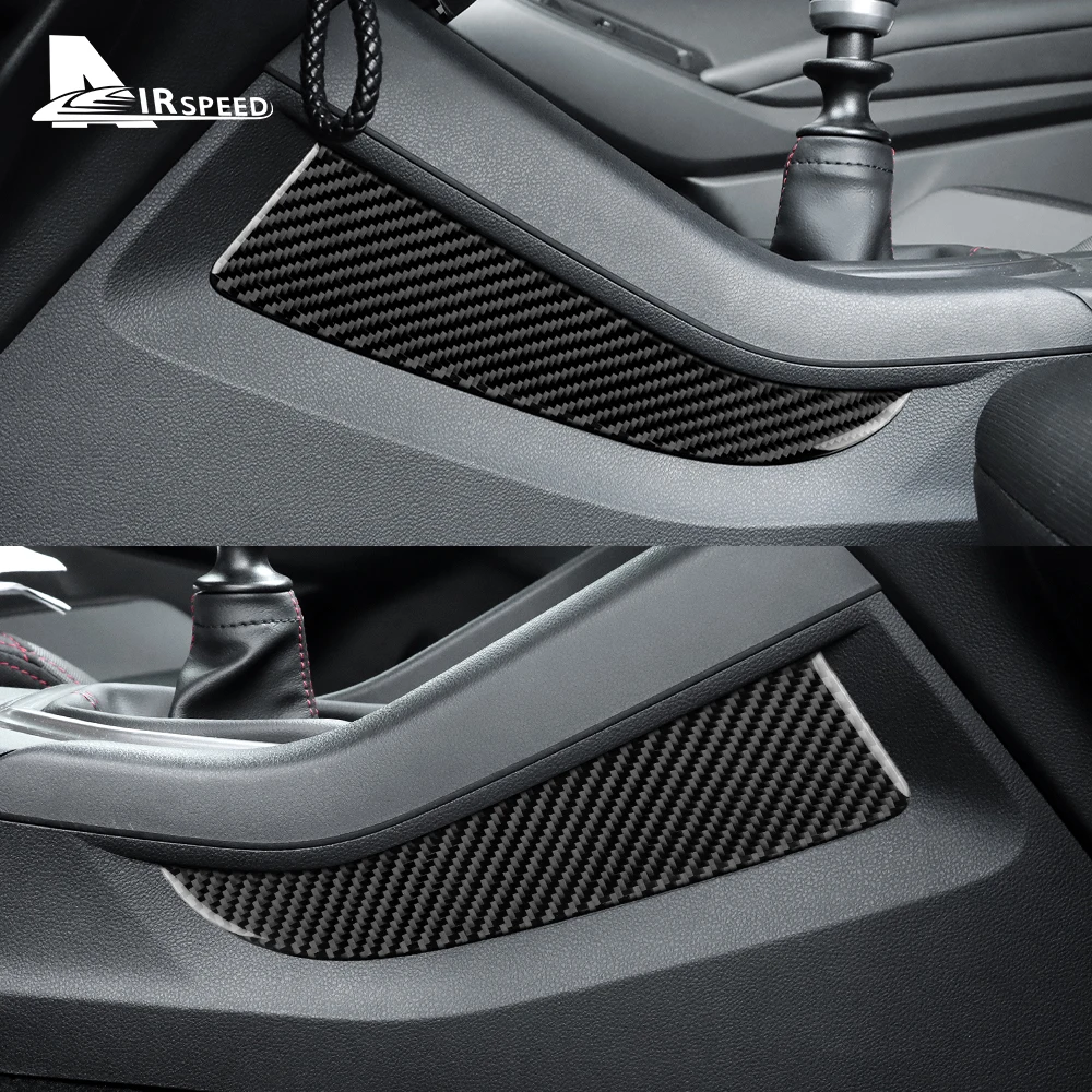 Real-Soft-Carbon-Fiber-Car-Center-Control-Gear-Side-Decor-Sticker-For ...