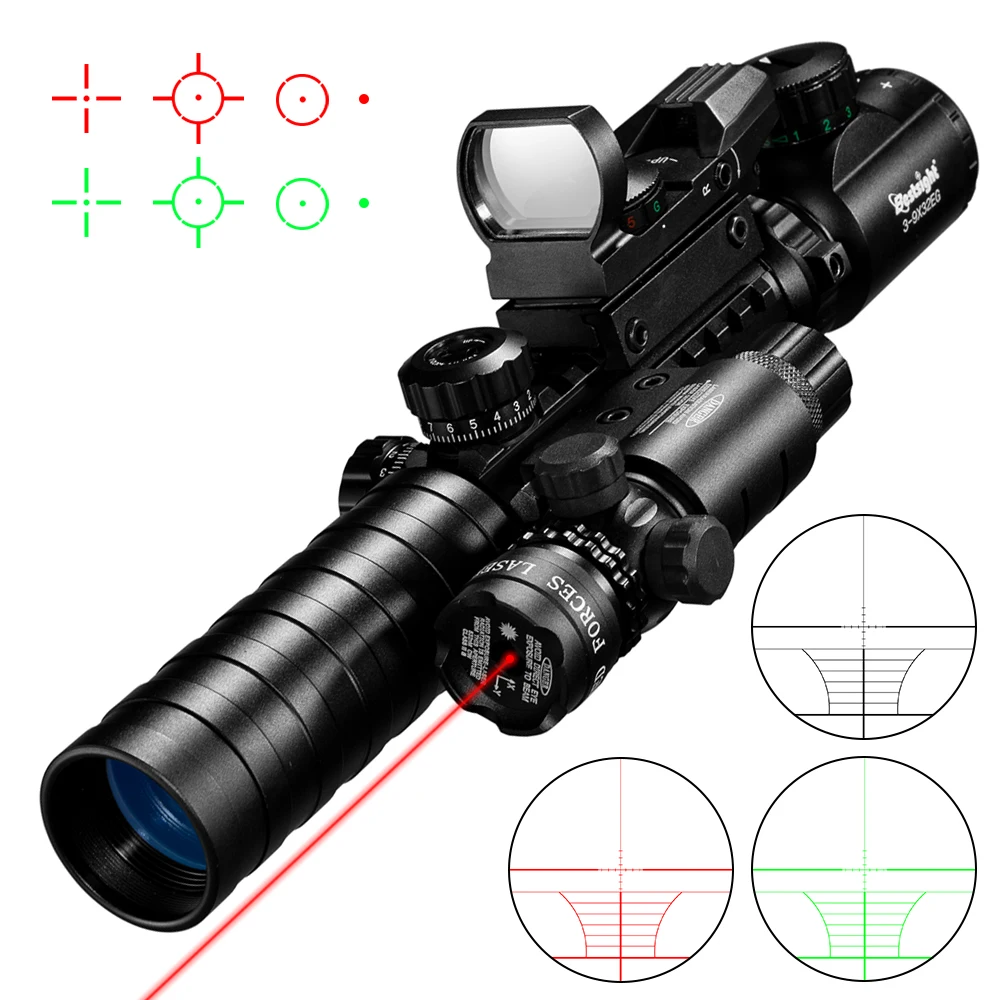 3-9X32-EG-Riflescope-3-in-1-Combo-Hunting-Scope-Red-Green-Illuminated ...
