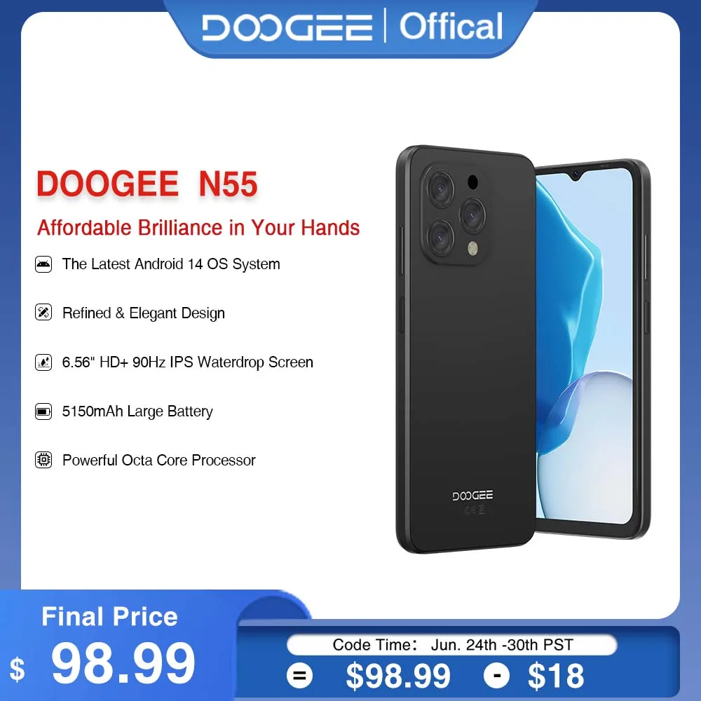 World-Premiere-DOOGEE-N55-Smartphone-6-56-90Hz-IPS-Screen-9GB-RAM-128GB ...