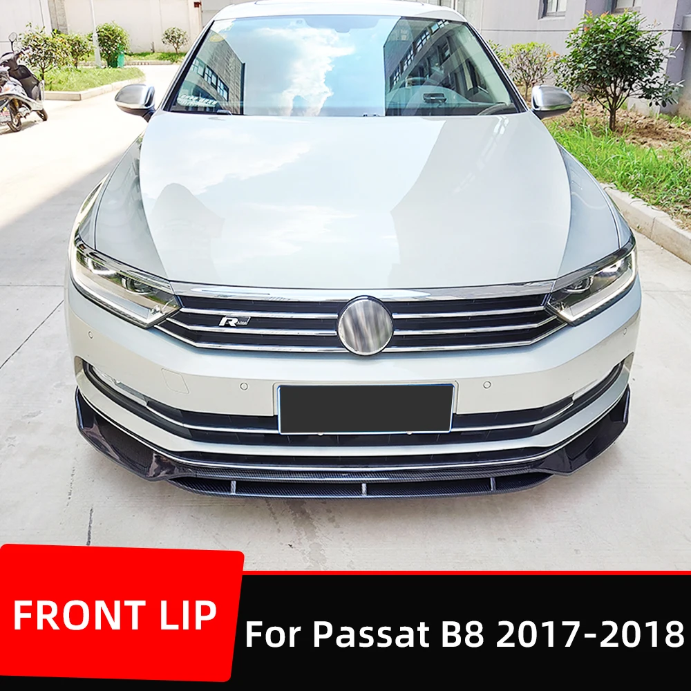 For VW Passat B8 2017 18 19 Front Bumper Lip Chin Spoiler Splitter ...