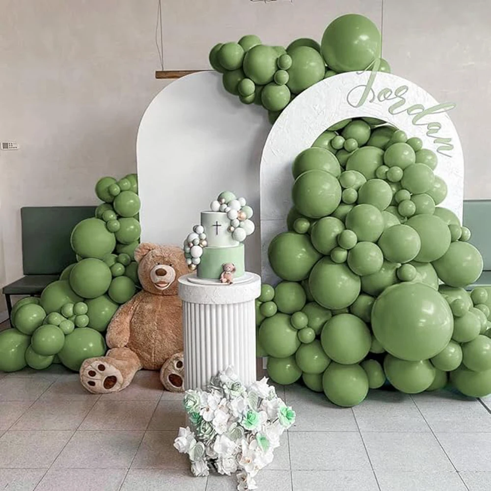 Sage-Green-Balloons-Garland-Green-Balloon-Arch-Kit-Birthday-Party-Decor ...
