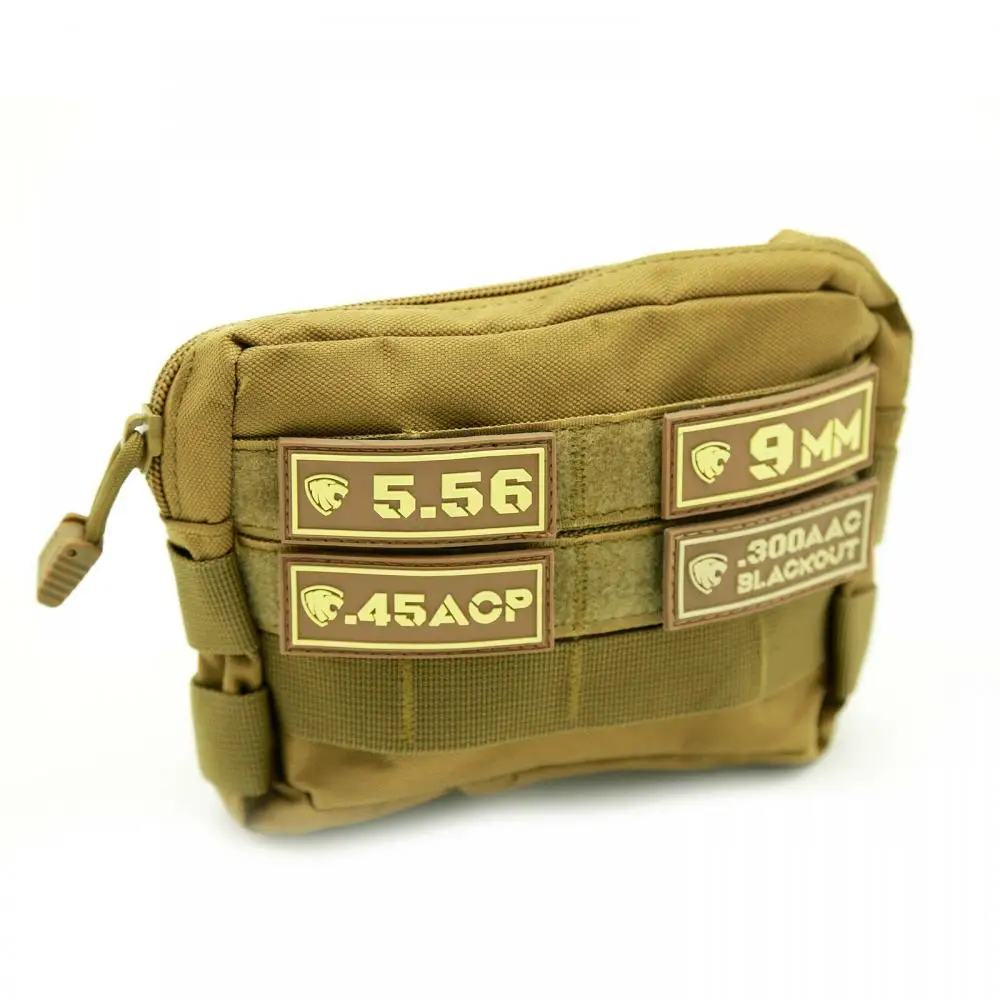 Aolamegs PVC Caliber Patch Ammo 5.56 9mm 300BLK Sticky Hook Patches ...