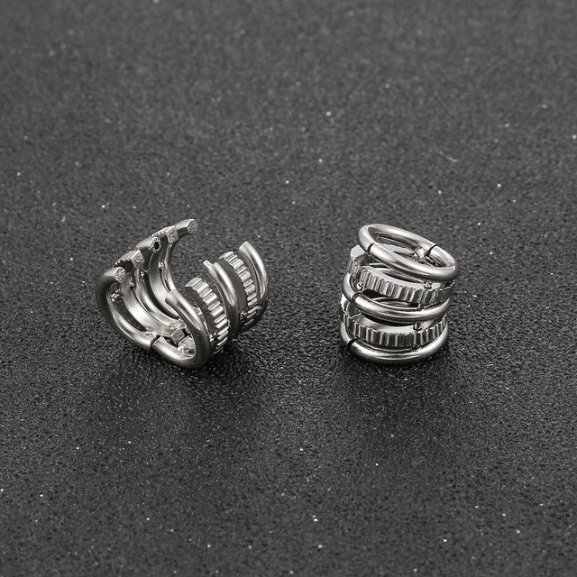 Conch Ear Plugs Rose Gold Casvort 2 Pairs 6mm (2g) 316L Stainless Steel ...