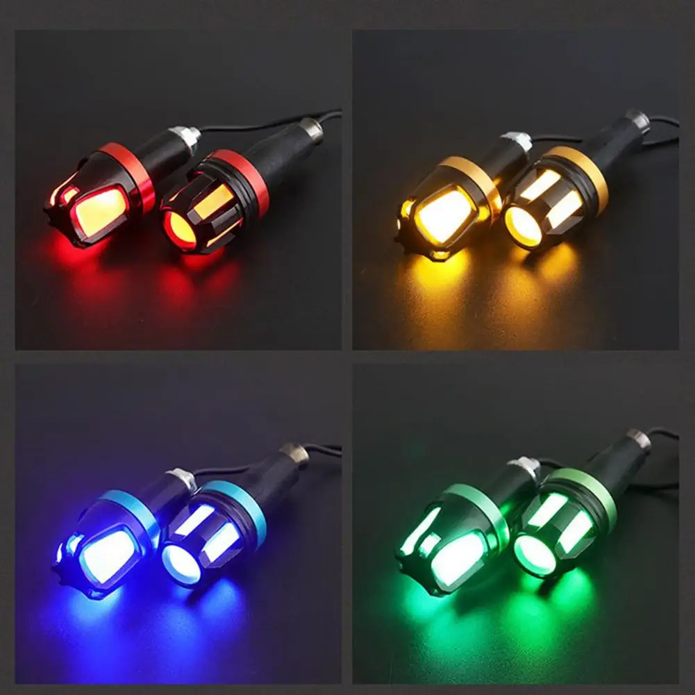 1pc-12v-Motorcycle-Handlebar-End-LED-Turn-Signal-Light-Two-color-Moto ...