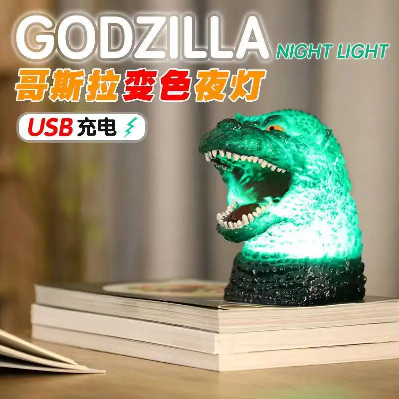 Godzilla luz de noche 3d de Anime para decoración de dormitorio ...