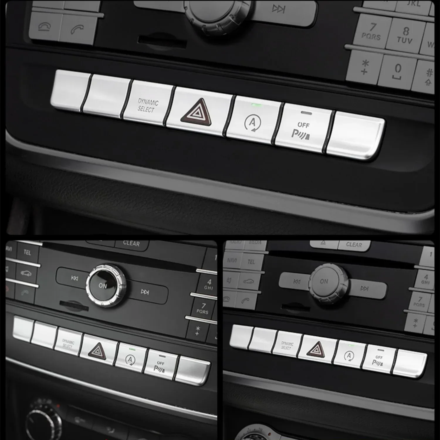 Car-Console-Air-Conditioner-Buttons-Decals-Trim-For-Mercedes-Benz-GLA ...