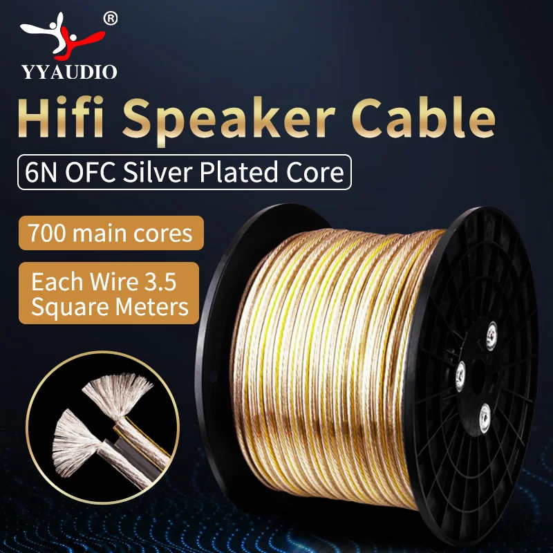 6N-OFC-Silver-plated-Pure-Copper-High-end-Speaker-Cable-Hifi-Audio ...
