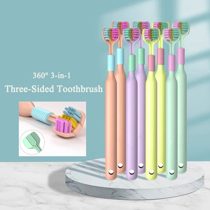 8pcs-set-Three-Sided-Toothbrush-Soft-Bristle-Tooth-brush-Ultra-Fine ...