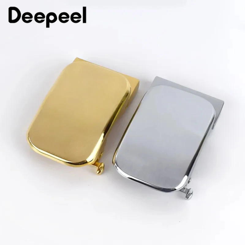 33-34mm Deepeel Solid Brass Stainless Steel Belt Buckles Brushed Metal ...