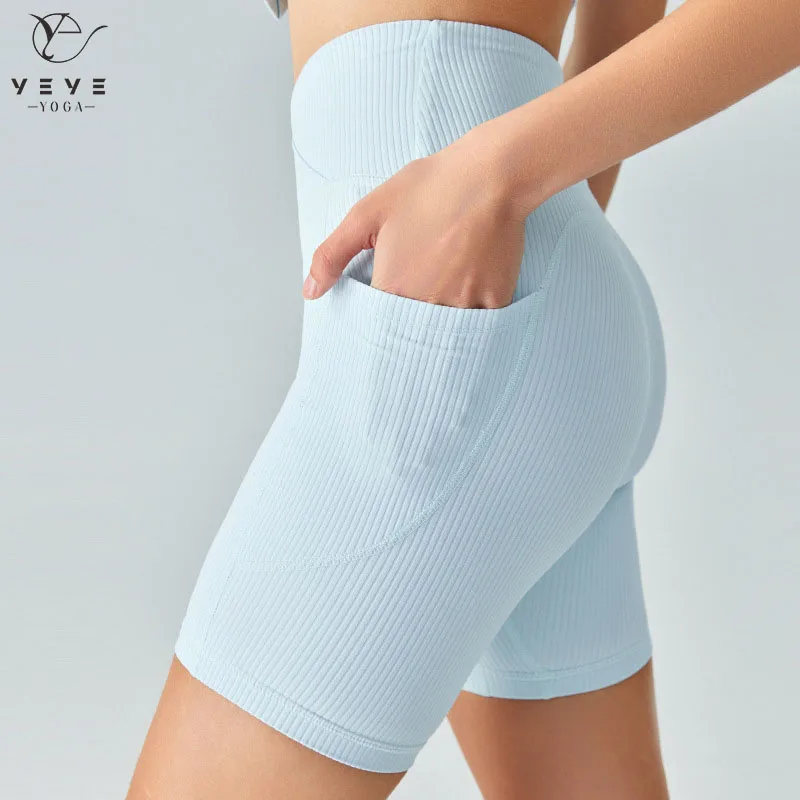 Sexy-Cross-Waist-Fitness-Yoga-Booty-Shorts-with-Pocket-Women-No-Camle ...