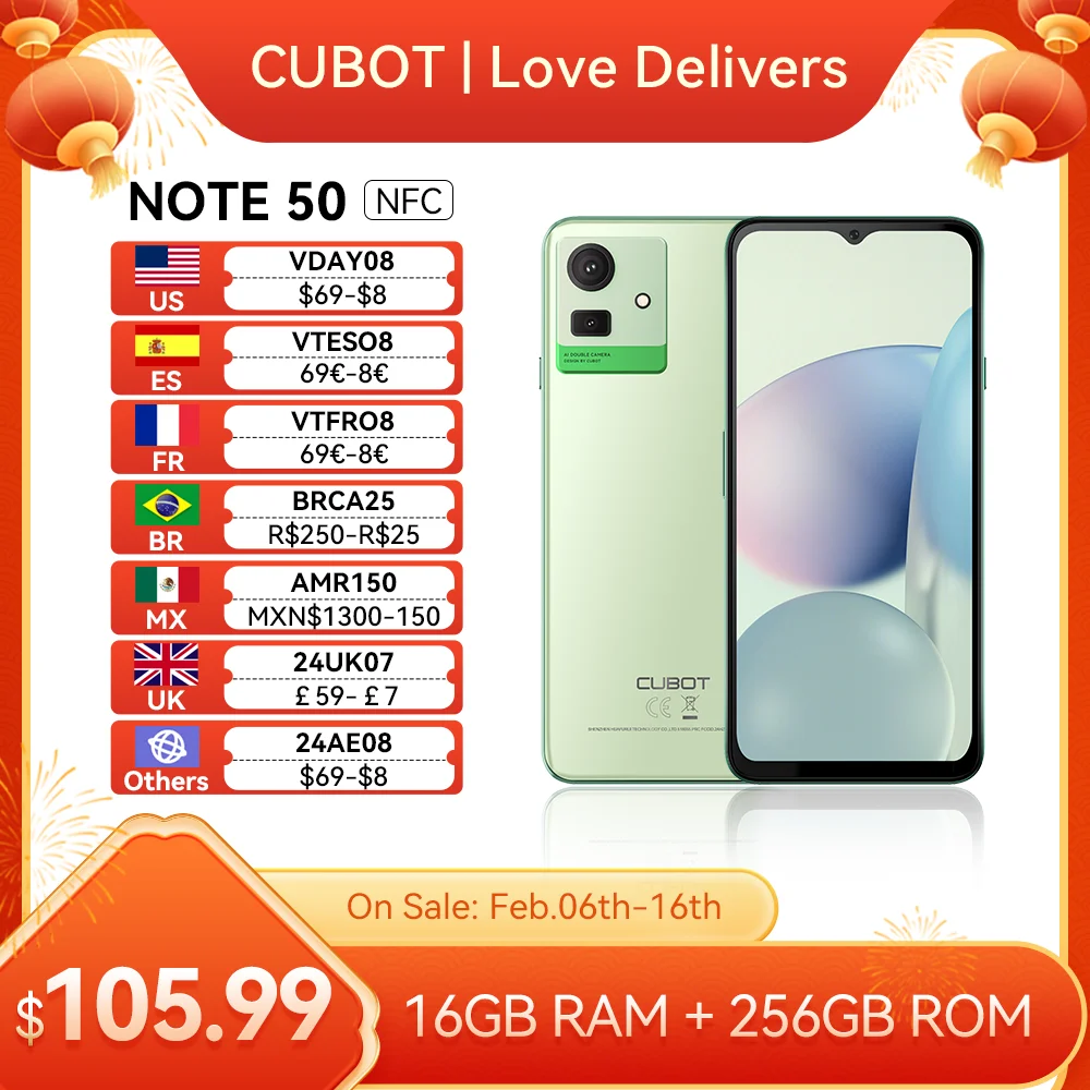 Cubot-NOTE-50-Smartphone-android-16-GB-de-RAM-8-GB-8-GB-estendido-256 ...