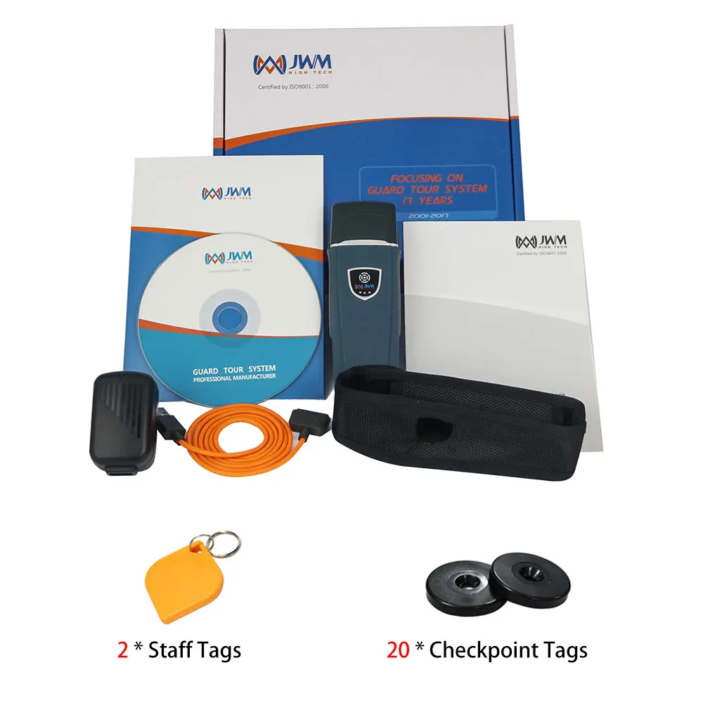 125khz Magnetic USB Communication RFID Guard Tour System 20 CheckPoint ...