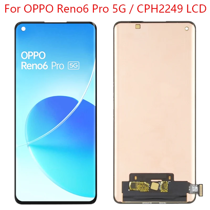 Original For Oppo Reno6 Pro 5G LCD Display Touch Screen Digitizer Replacement For Reno 6 Pro LCD ...