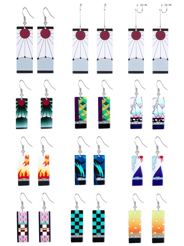Trendy-Acrylic-Demon-Slayer-Kimetsu-No-Yaiba-Earrings-Anime-Sensation ...