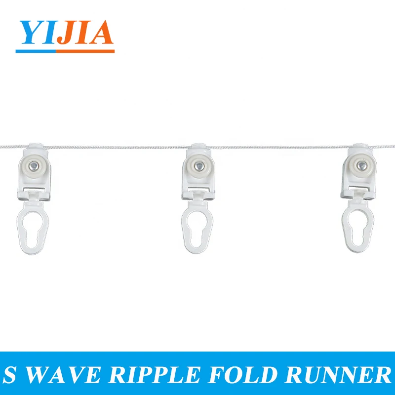 High-Qualtiy-S-Wave-Sliding-Curtain-Track-Runners-Carriers-Wave-Tape ...